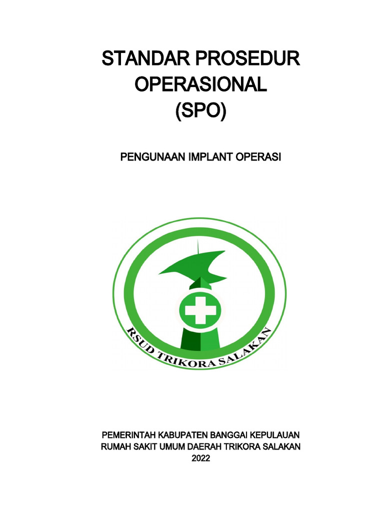 Spo Penggunaan Implant | PDF