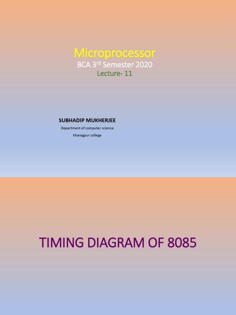 5415microprocessor Lecture 11 | PDF | Central Processing Unit | Input/Output