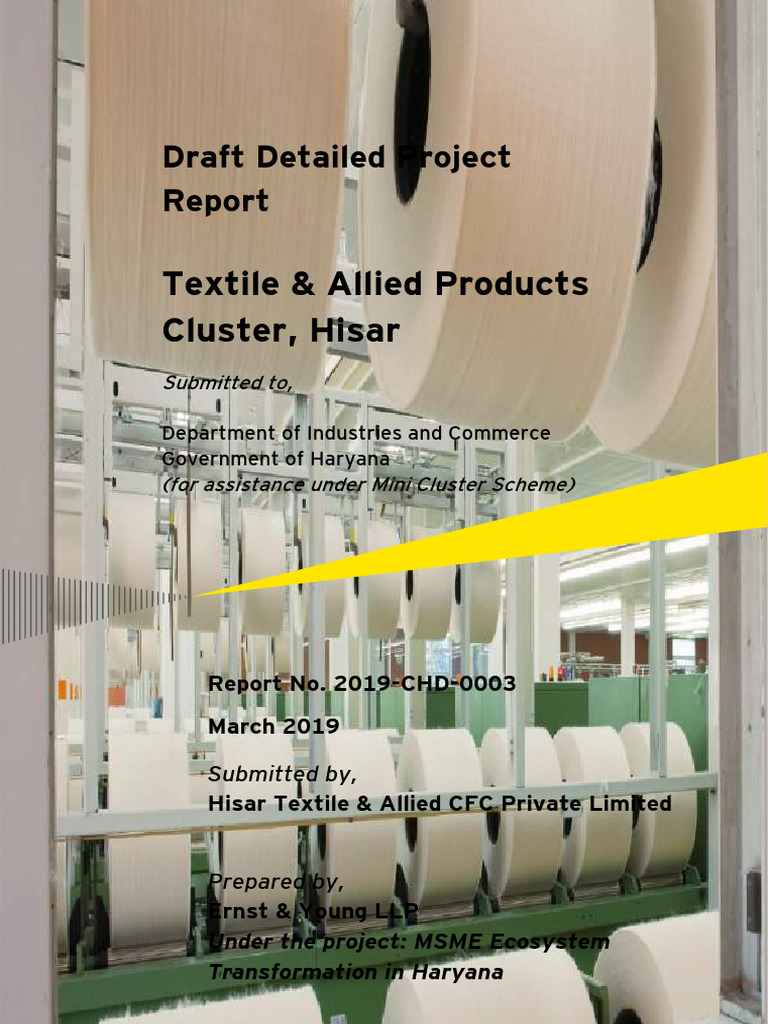 Hisar CFC - Approved DPR | PDF | Expense | Clothing Industry