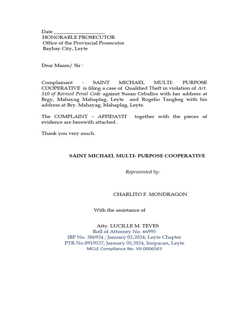 Cover Letter - Fiscal | PDF