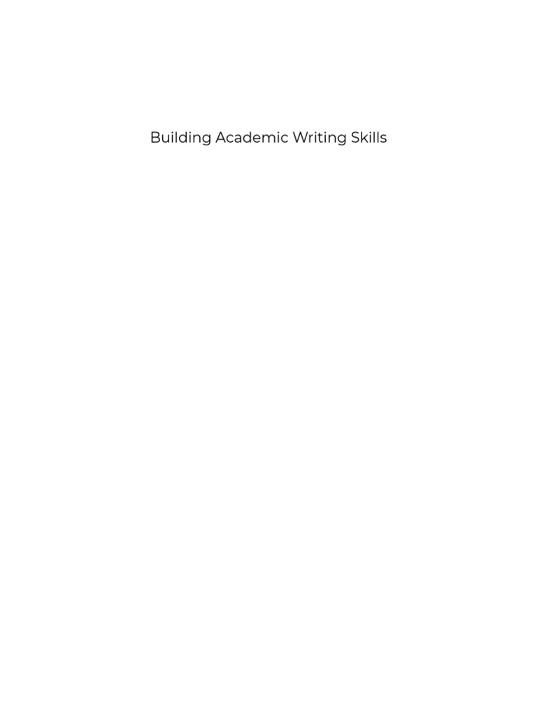 Academic Writing Skills Development | PDF