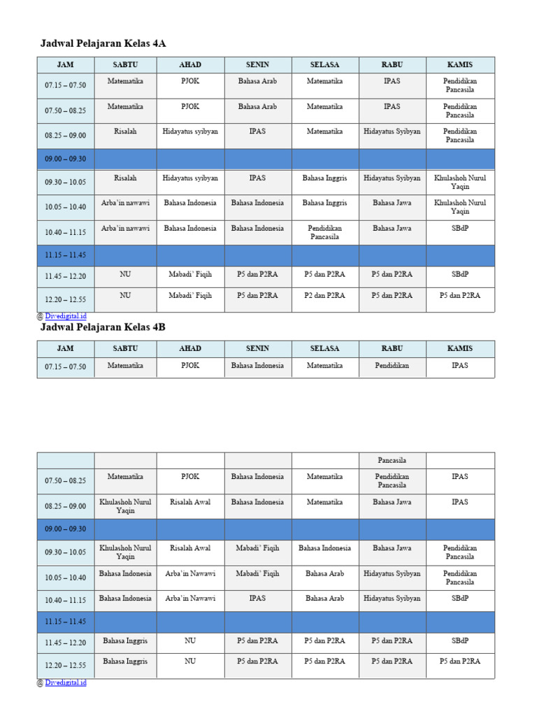 Jadwal 4 | PDF
