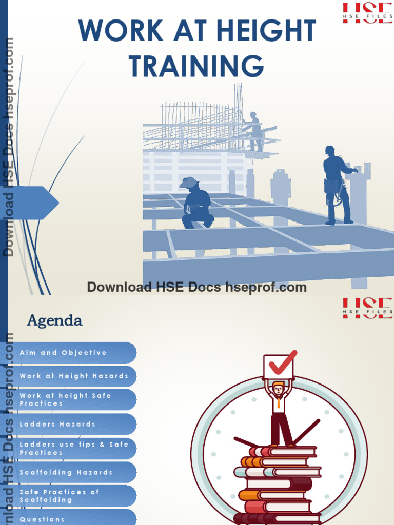Work at Height Safety Training Guide | PDF | Scaffolding | Ladder