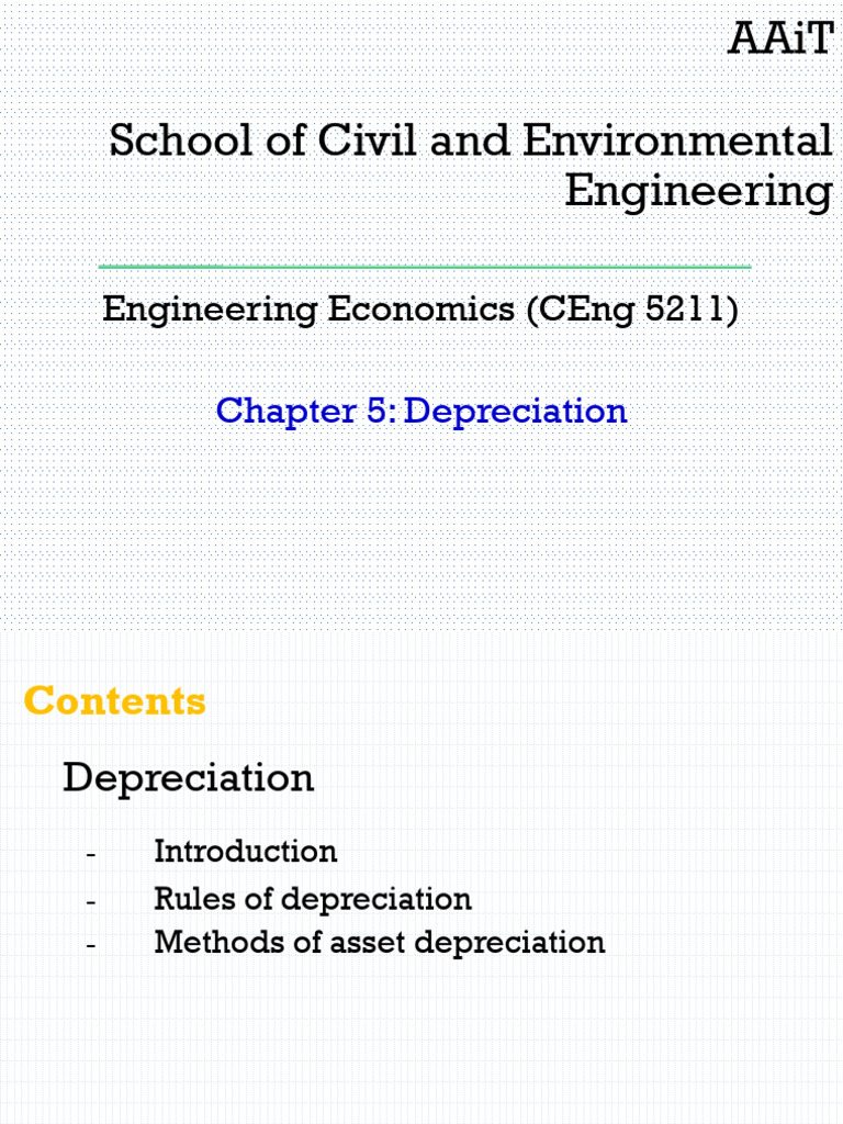 Chapter 5. Depreciation | PDF