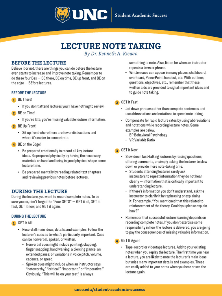 SAS Note Taking | PDF | Lecture | Nonverbal Communication
