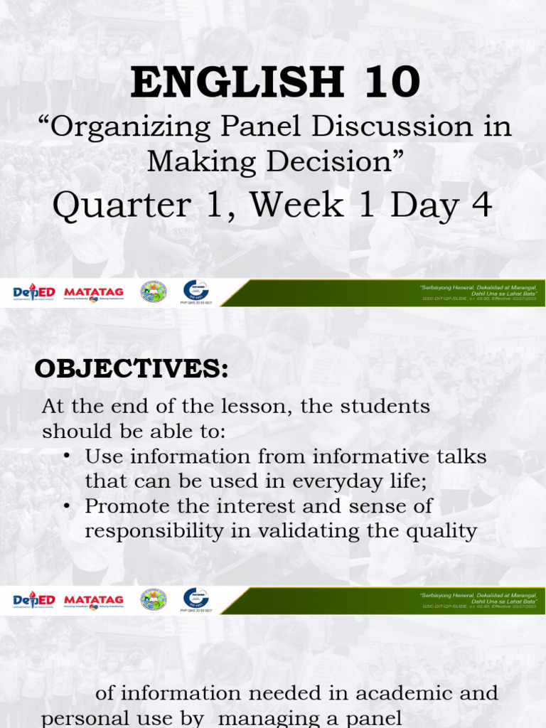 English 10 q1 w1d4 | PDF | Human Communication | Cognition