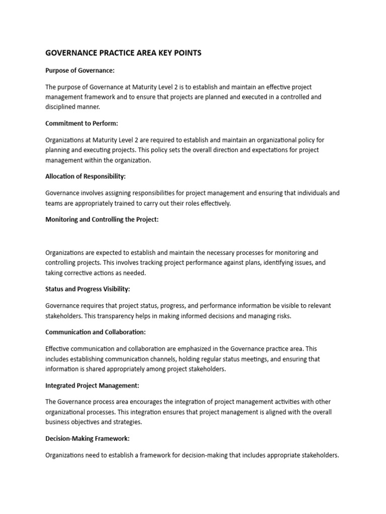 Gov PA Key Points | PDF