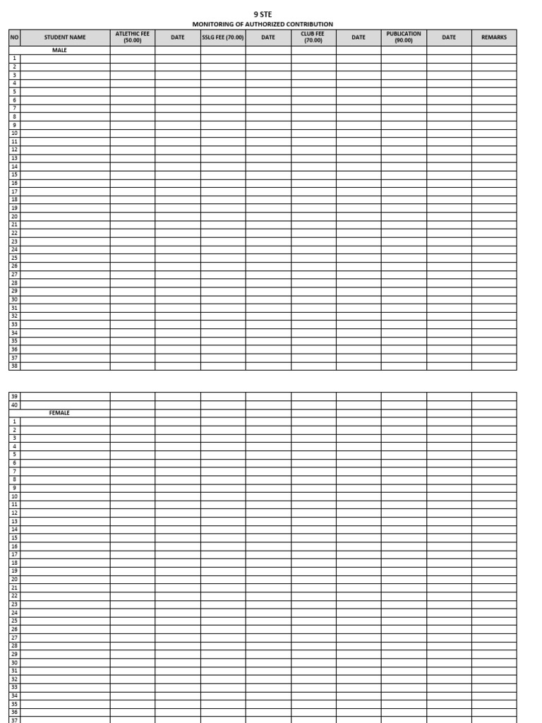 Student Contribution Monitoring | PDF