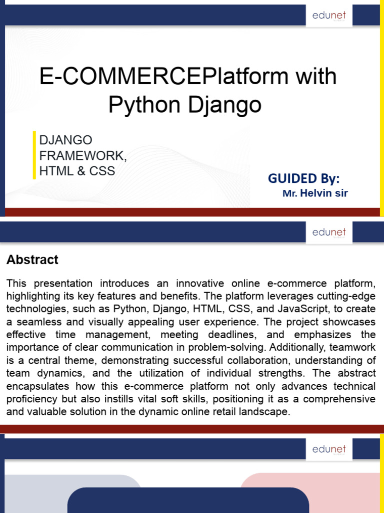 Internship Project PPT Template 2 | PDF | Websites | Responsive Web Design