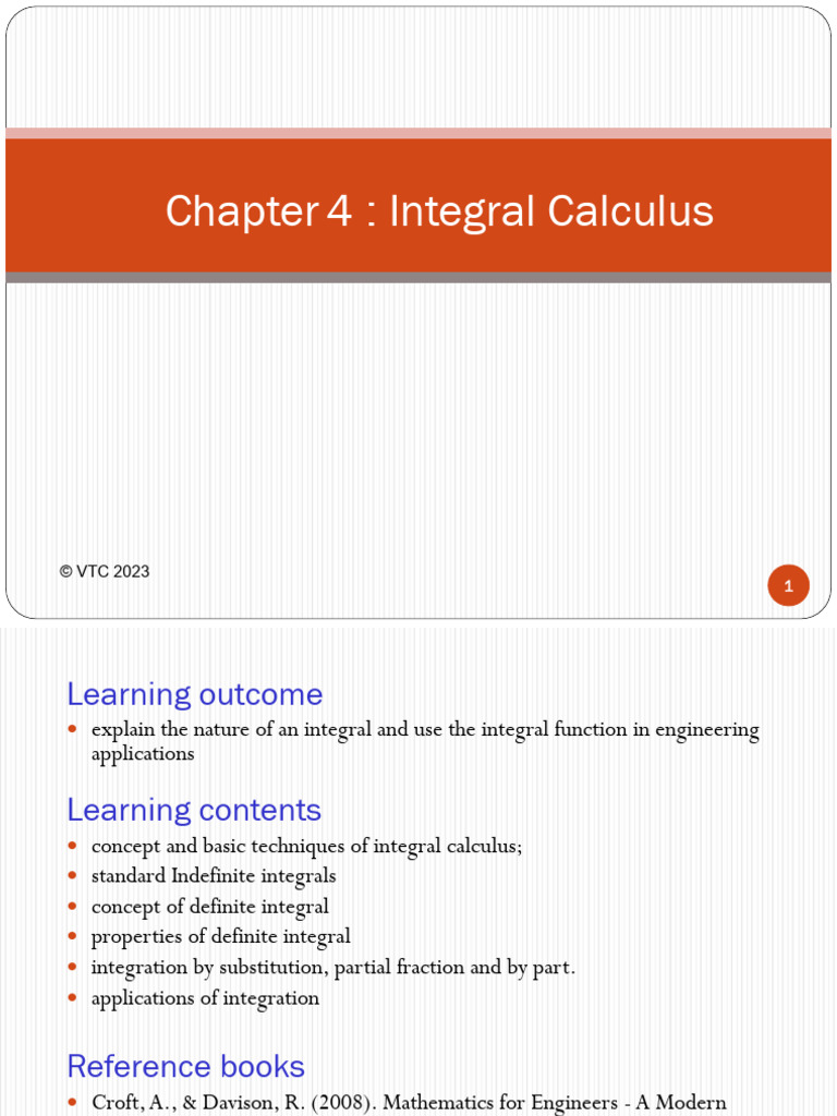 MBS3212 EngMaths For BS Chapter 4 Integral Calculus | PDF | Integral ...