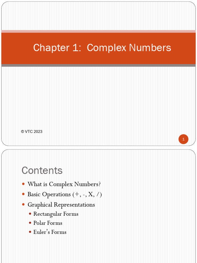 MBS3212 EngMaths For BS Chapter 1 ComplexNumber | PDF | Complex Number | Electrical Impedance