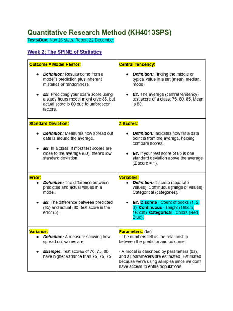 Stat Exam | PDF | Errors And Residuals | Variance