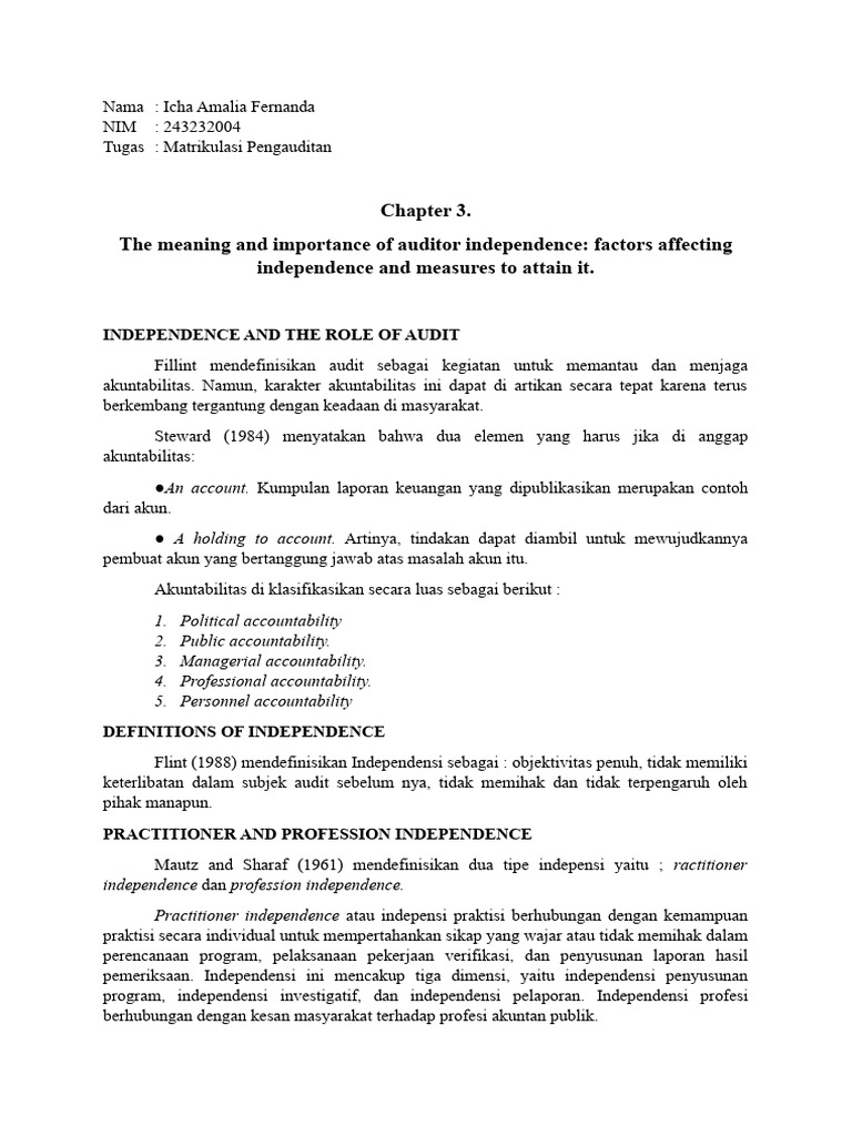 Icha Amalia Fernanda - 243232004 - Chapter 3 | PDF