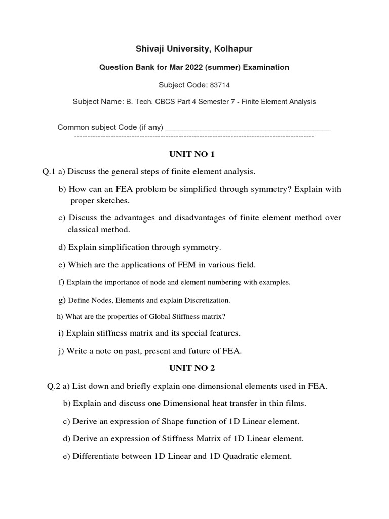 Finite Element Analysis Pdf