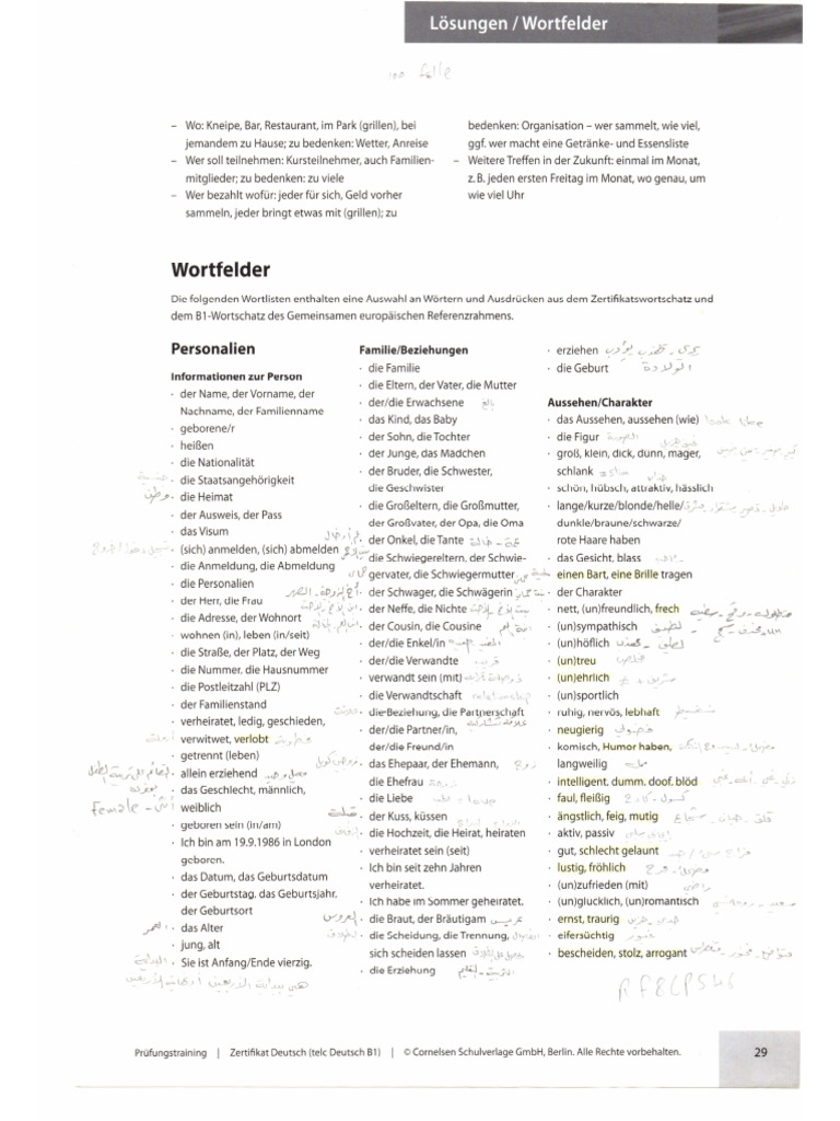 Wortschatz B1 Prüfungstraining | PDF