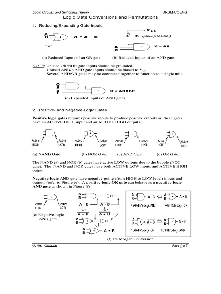 4H-Logic Gate Conversions and Permutations (p1-4) | PDF | Logic Gate ...