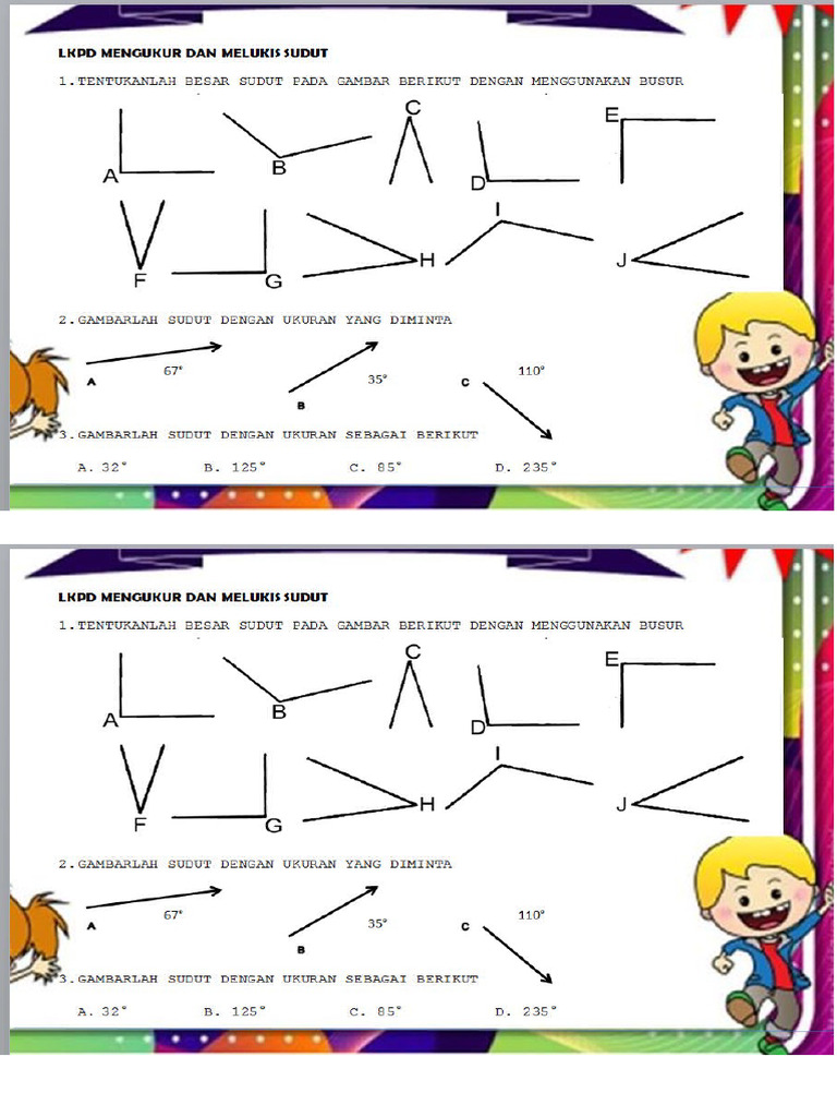 Mengukur Dan Melukis Besar Sudut | PDF