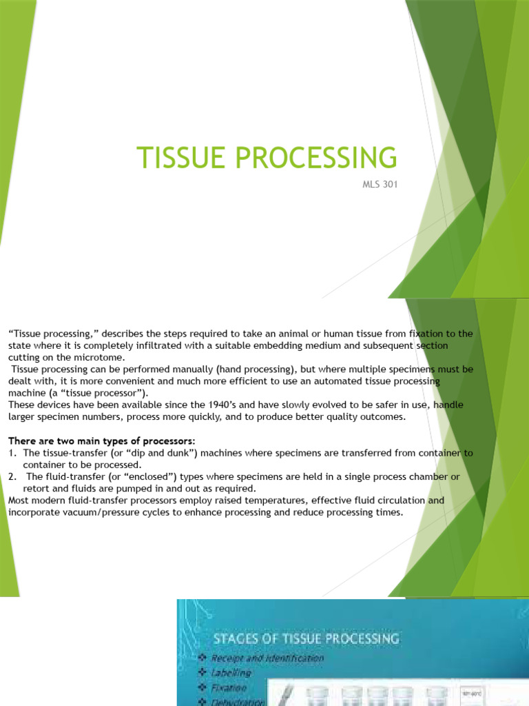Tissue Processing | PDF | Knife | Chemistry