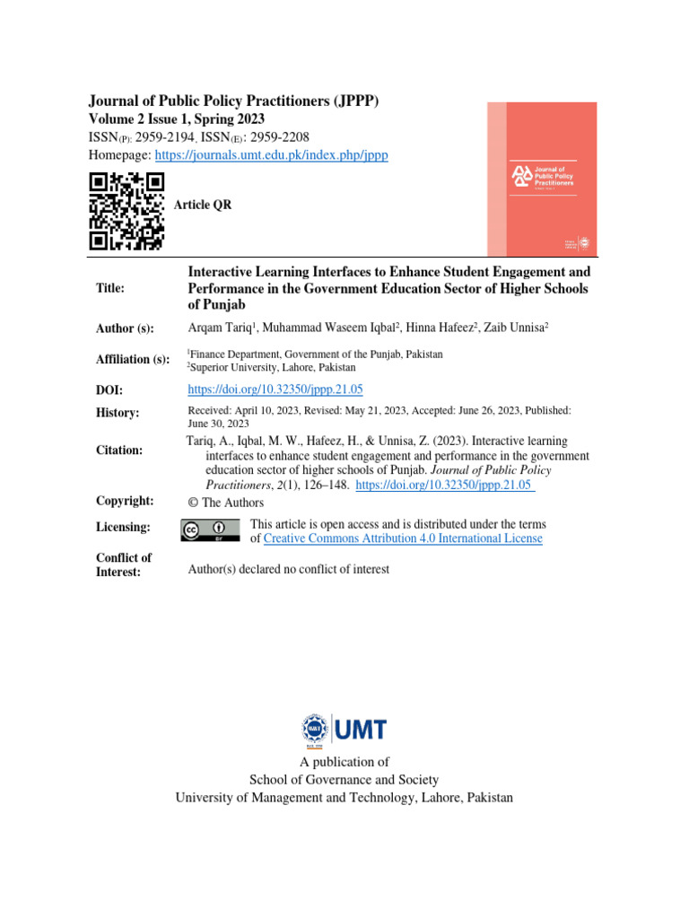 Interactive Learning Interfaces To Enhance Student Engagement and ...