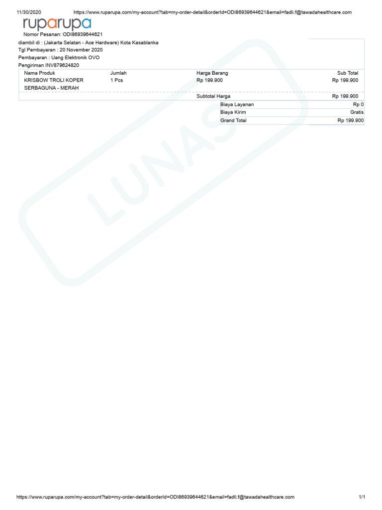 Invoice Trolley Koper | PDF