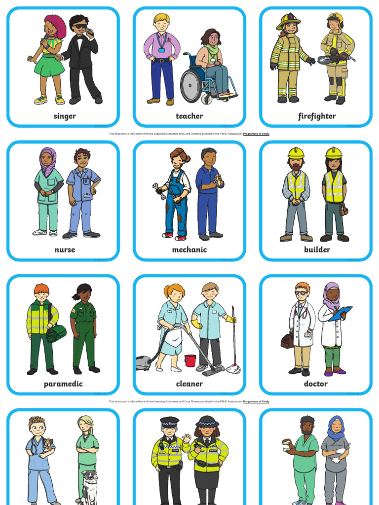 KS1 Aiming High Jobs For All Job Sorting Cards | PDF