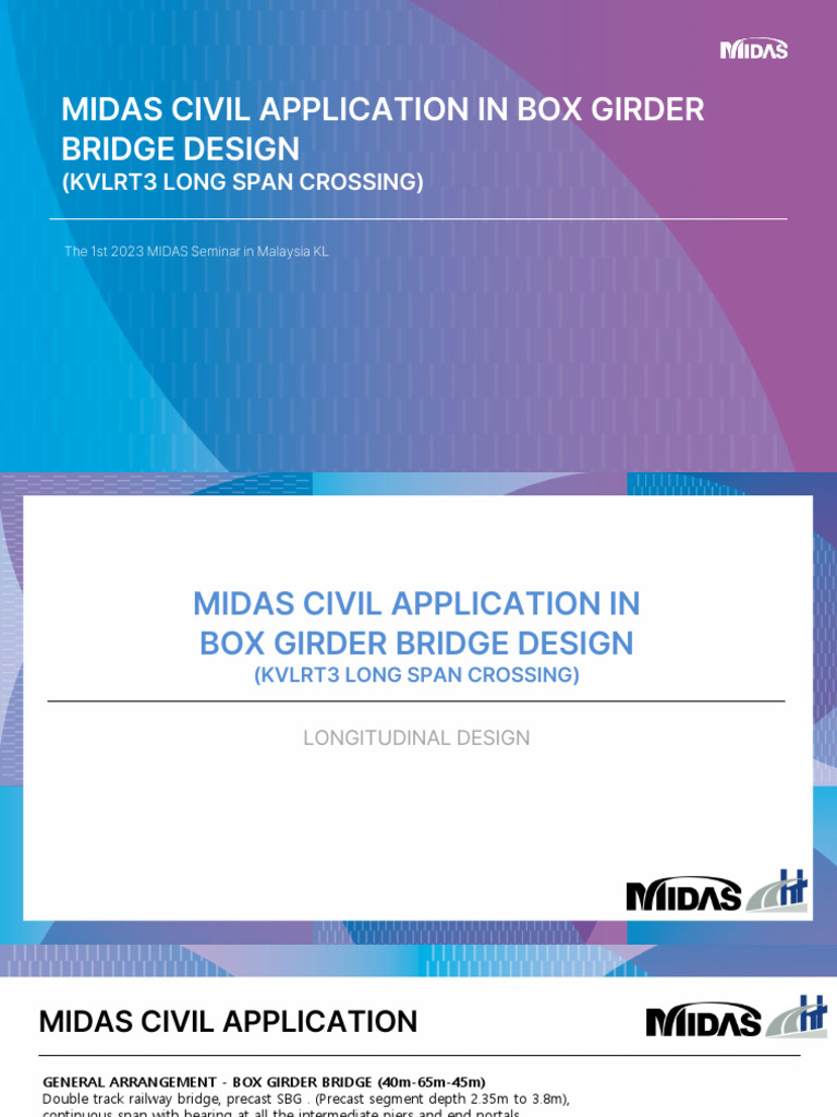 MIDAS Civil Box Girder Design 2023 | PDF | Precast Concrete ...