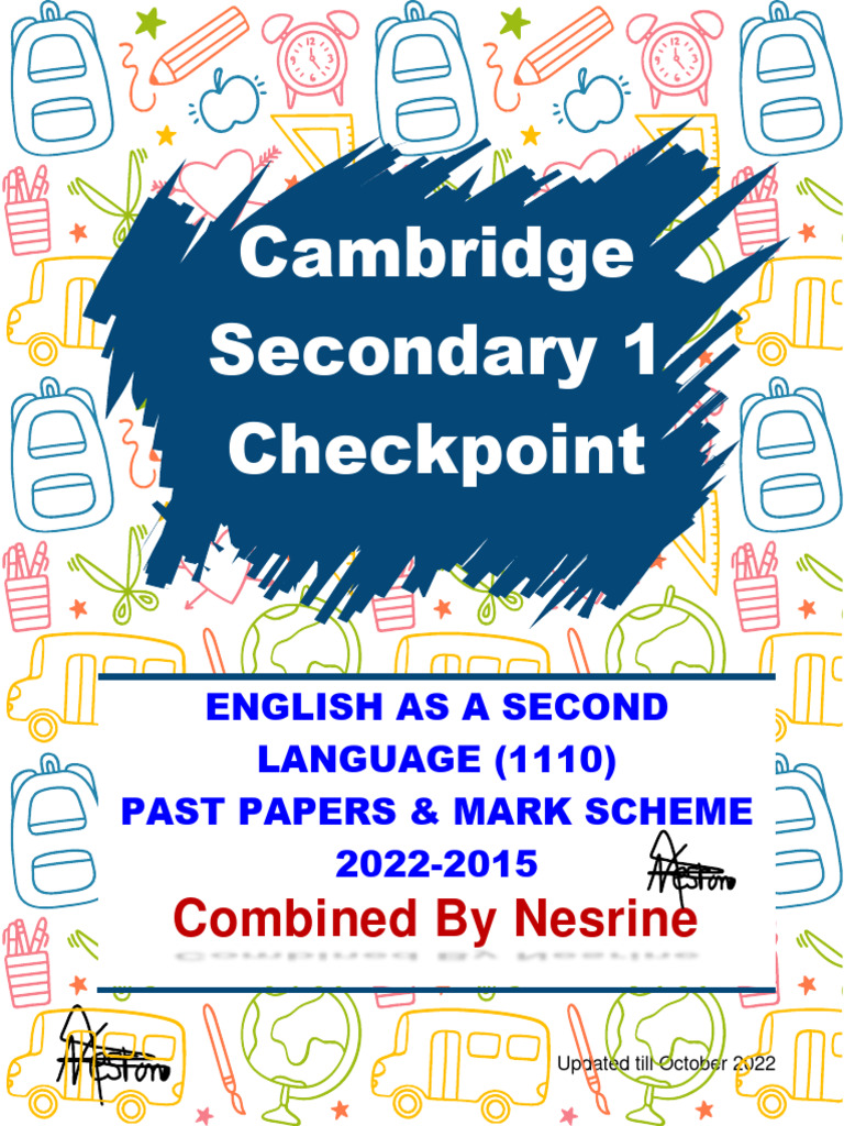 ESL Checkpoint Past Papers 2015-2022 | PDF | Question | English As A ...