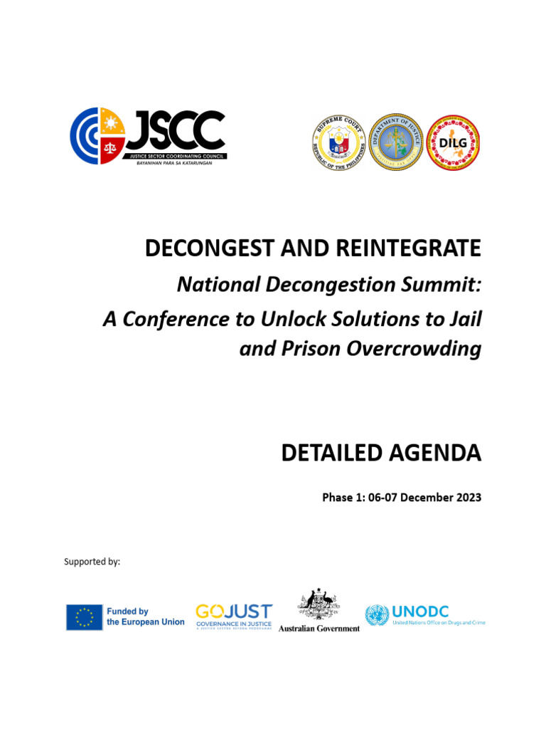 (JSCC - Decongestion Summit) Program As of 01 December 2023 | PDF