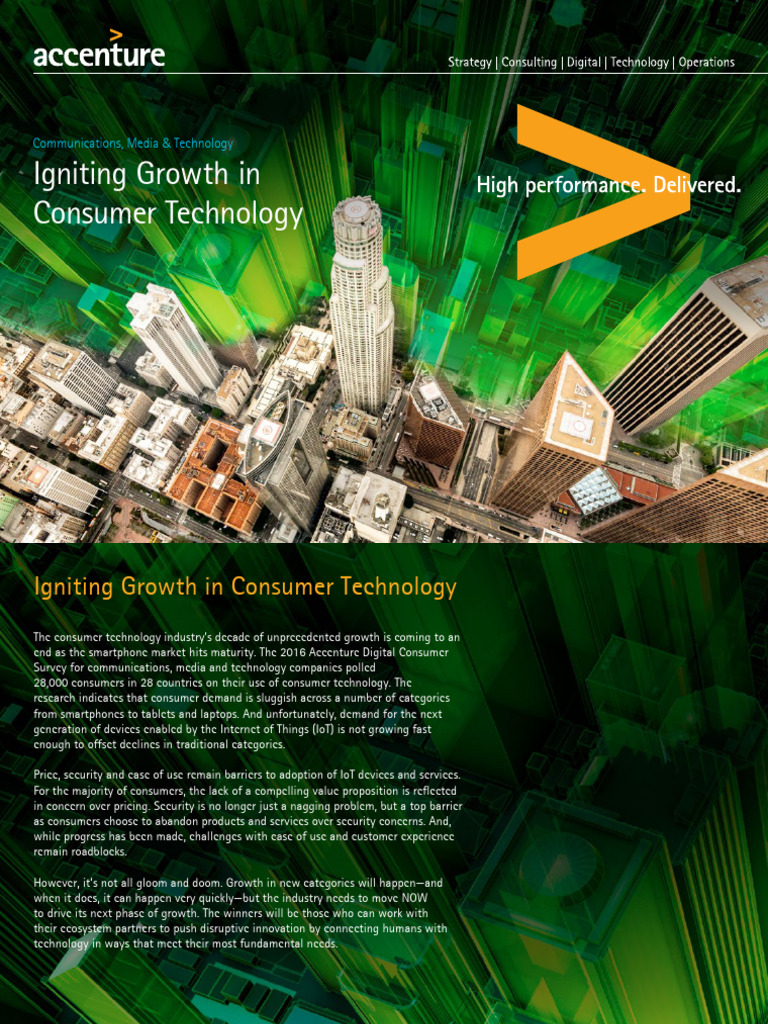 Igniting Growth in Consumer Technology | PDF