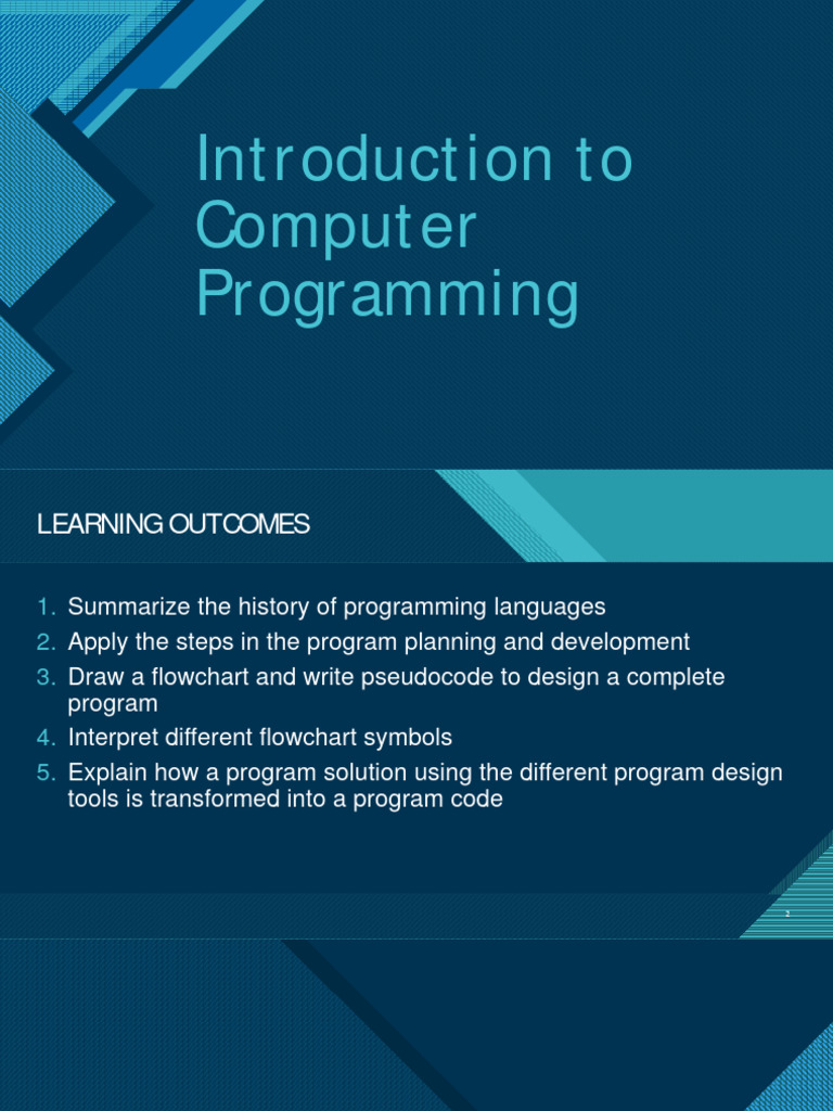 Introduction To Computer Programming | PDF | Computer Programming ... Introduction To Computer Programming | PDF | Computer Programming ...