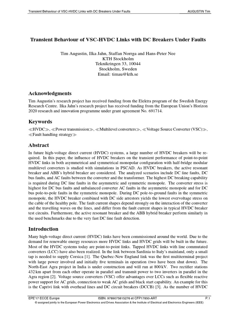 Fault Current Limiter Pdf High Voltage Direct Current Rectifier