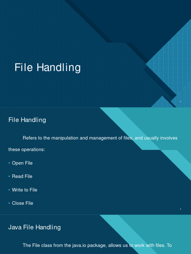 Basics of Java File Handling | PDF | Computer File | Filename Basics of Java File Handling | PDF | Computer File | Filename