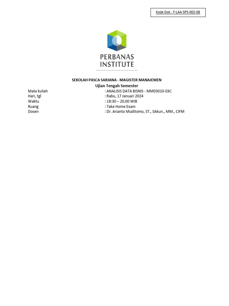 UTS - MM03010-01B - NIM 2326000028 - Iqbal Nugraha Ramadhan | PDF