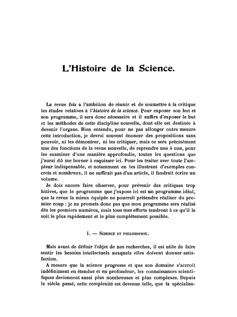Histoire et philosophie de la science | PDF | Science | Positivisme