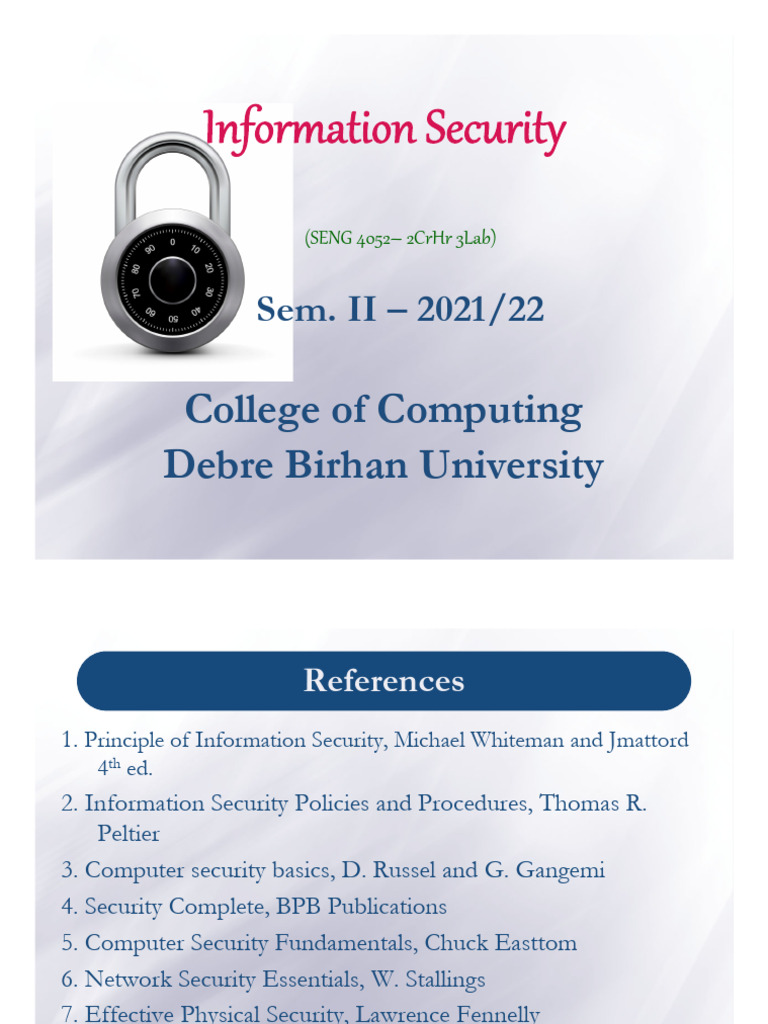 Chapter 1 Infosec Pdf Information Security Security