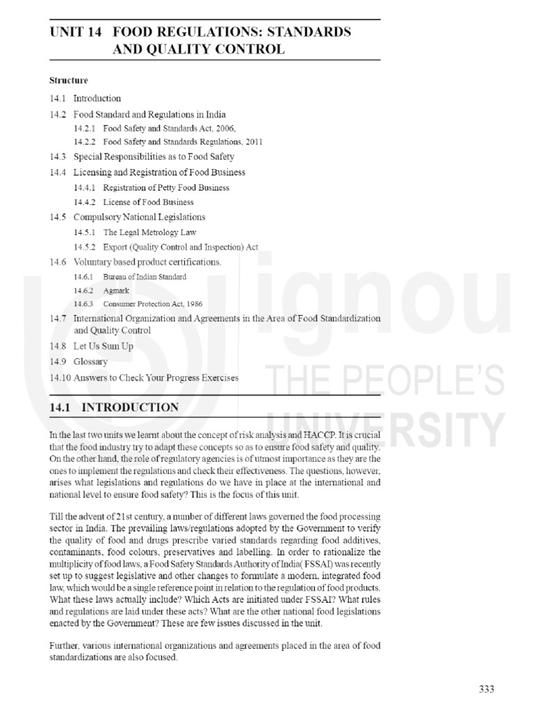 Food Laws N Standards123 | PDF