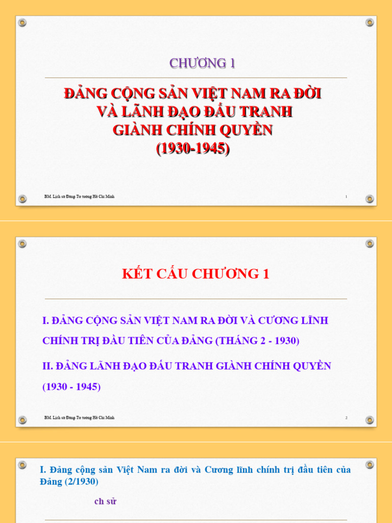Lich-Su-Dcsvn - Chuong-1-Lsd-Dang-Cong-San-Viet-Nam-Ra-Doi - Va-Lanh-Dao-Dau-Tranh - Gianh-Chinh ...