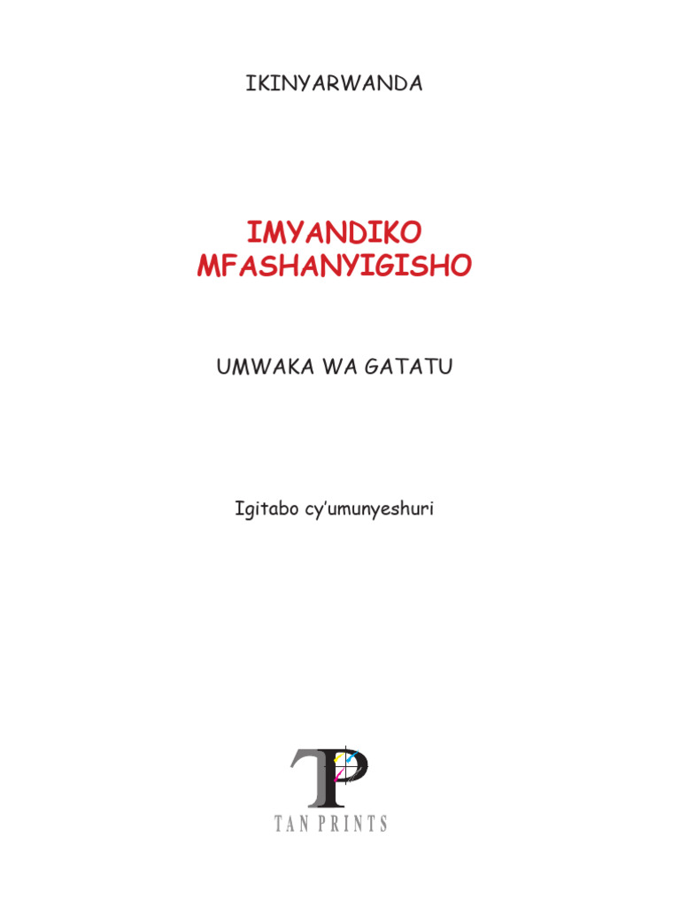 Kiniyarwanda-S3 (Text Book) | PDF