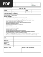 Daily Safety Task Instruction Template | PDF | Occupational Safety And ...
