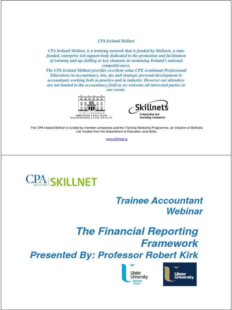 F1 Accounting The Accounting Frameworkslides | PDF | International Financial Reporting Standards ...