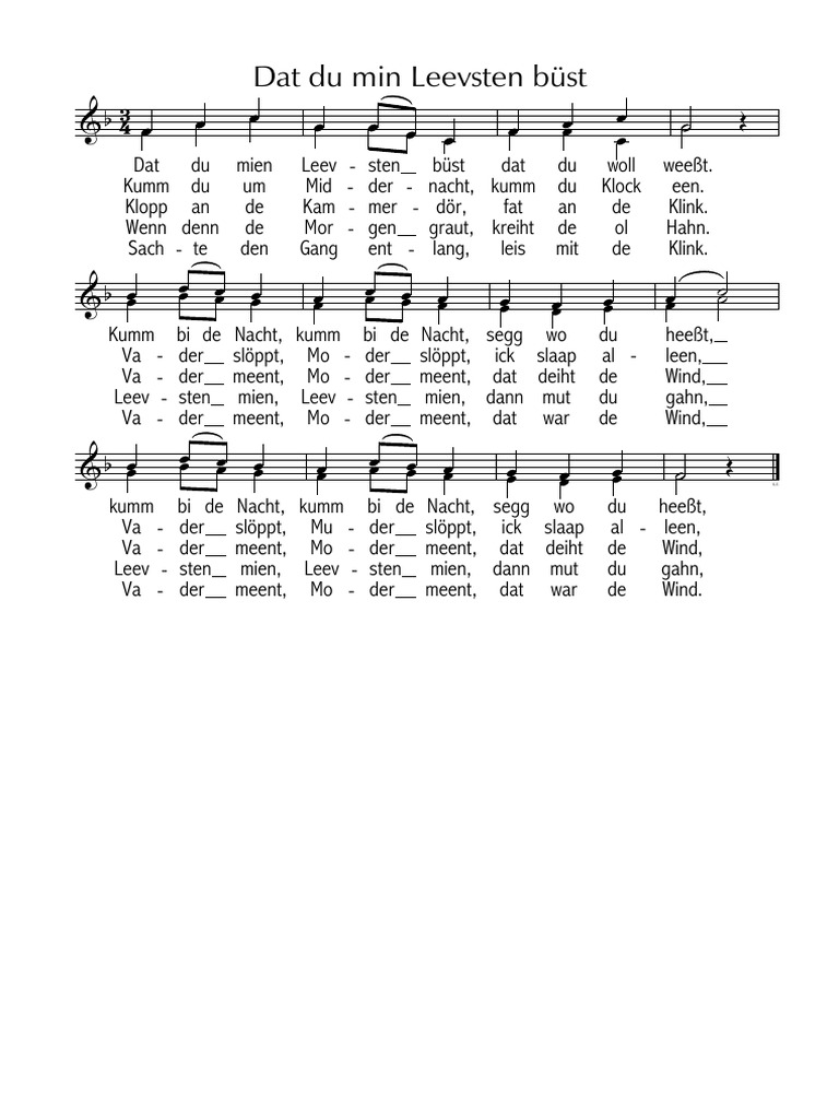 Da Du Min Leevsten Büst | PDF