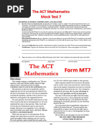 Grade 7 Math Practice Test | PDF | Multiple Choice | Area