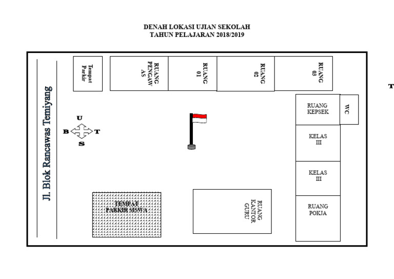 Denah Lokasi Ujian Sekolah | PDF