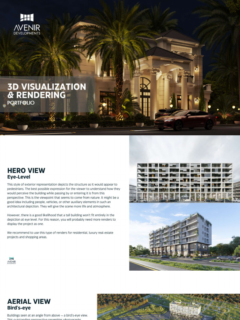 3D Visualization Portfolio - Avenir Developments_compressed | PDF