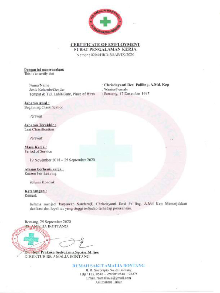 Pengalaman Kerja Desi - Compressed | PDF