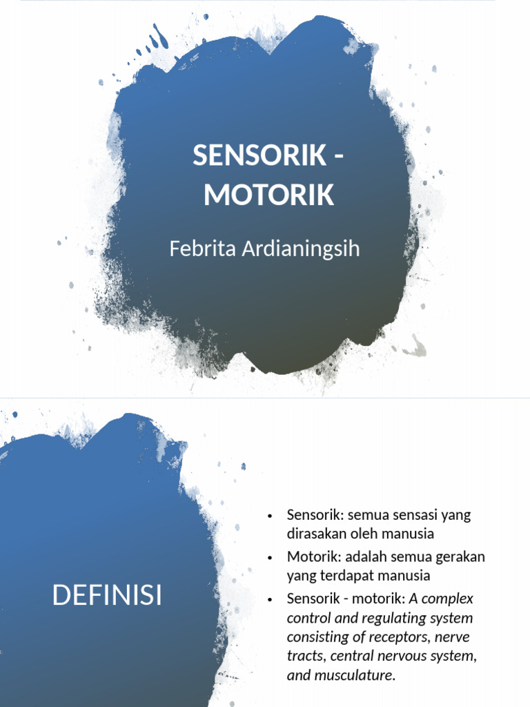 Sensorik Motorik | PDF