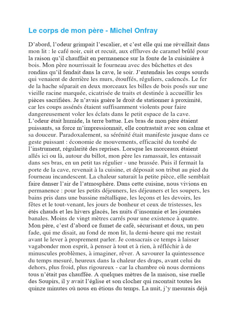 Le Corps de Mon Pere | PDF