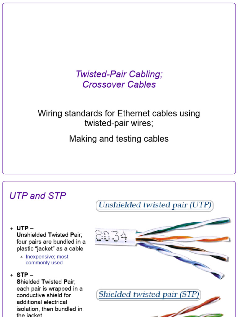 Gigabit Ethernet Crossover Cables Guide | PDF | Data Transmission ...
