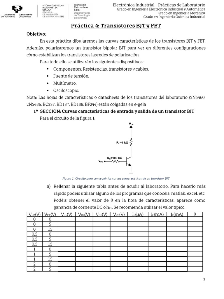 Figura 1: Circuito para Conseguir Las Curvas Características de Un ...
