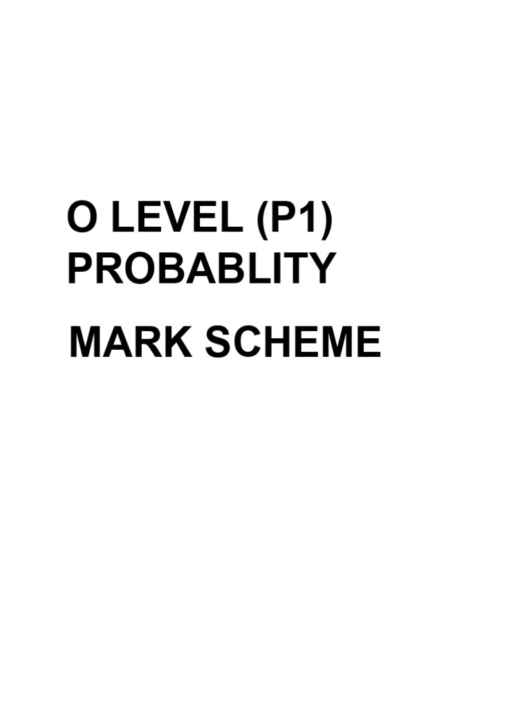 Mark Scheme | PDF